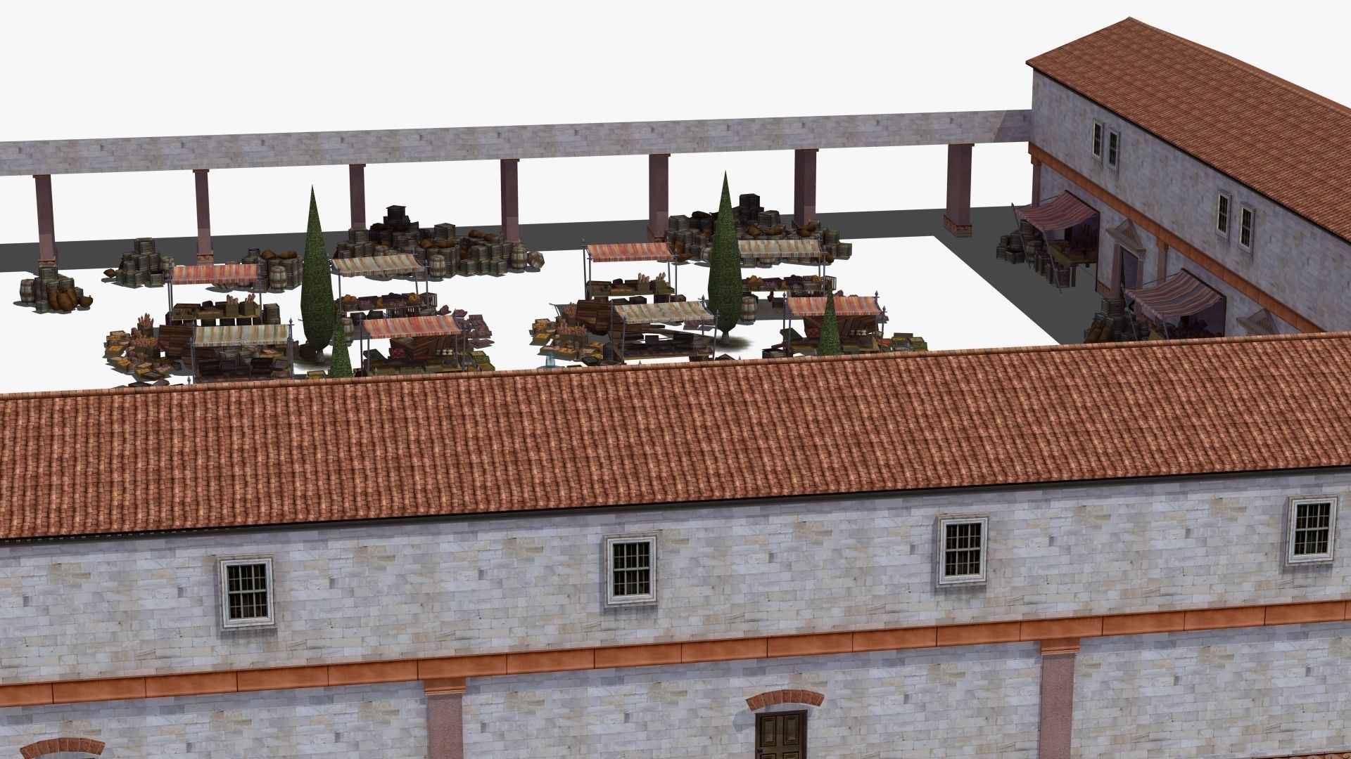 Ancient Marketplace 3D model | CGTrader