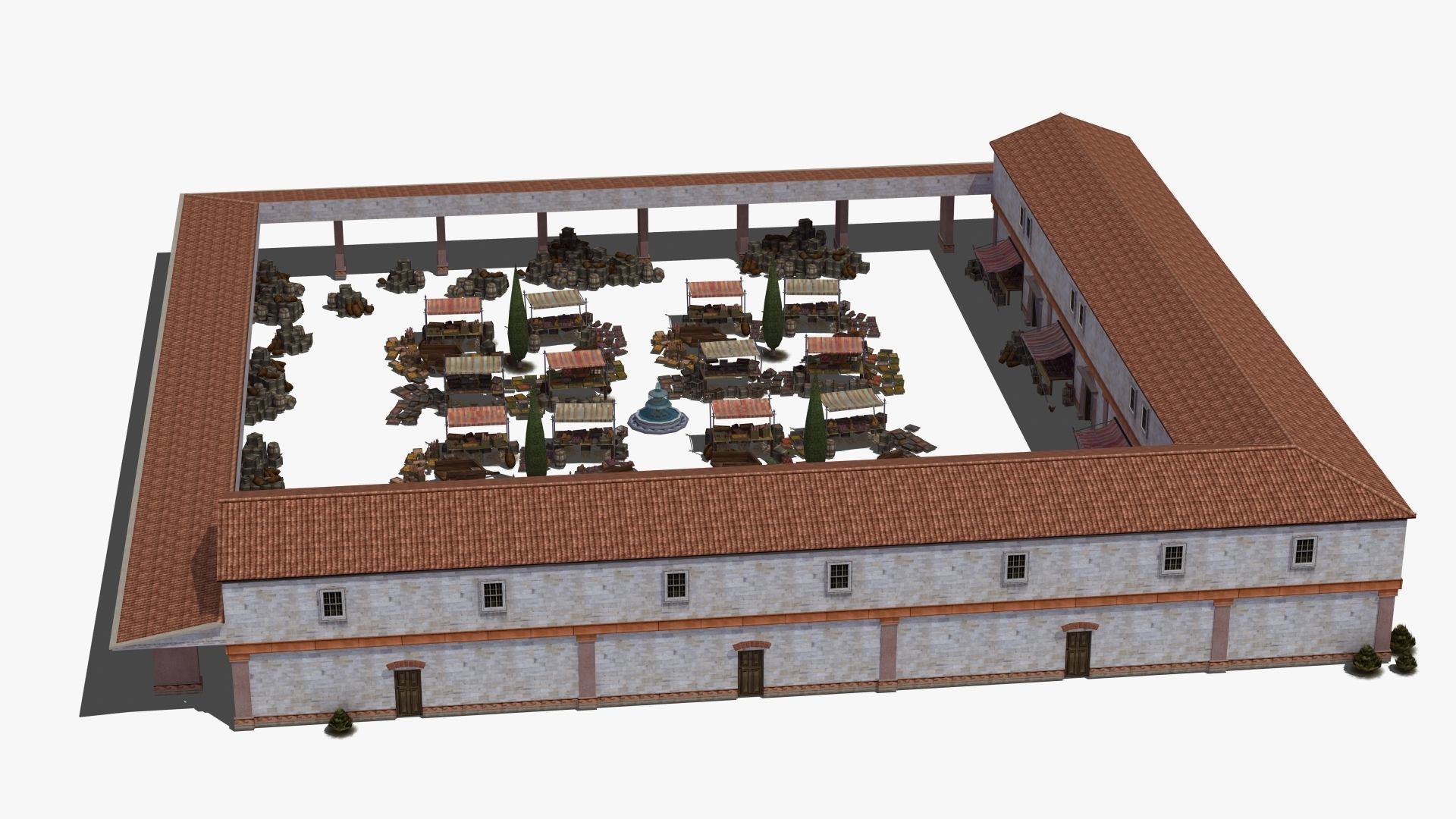 Ancient Marketplace 3D model | CGTrader
