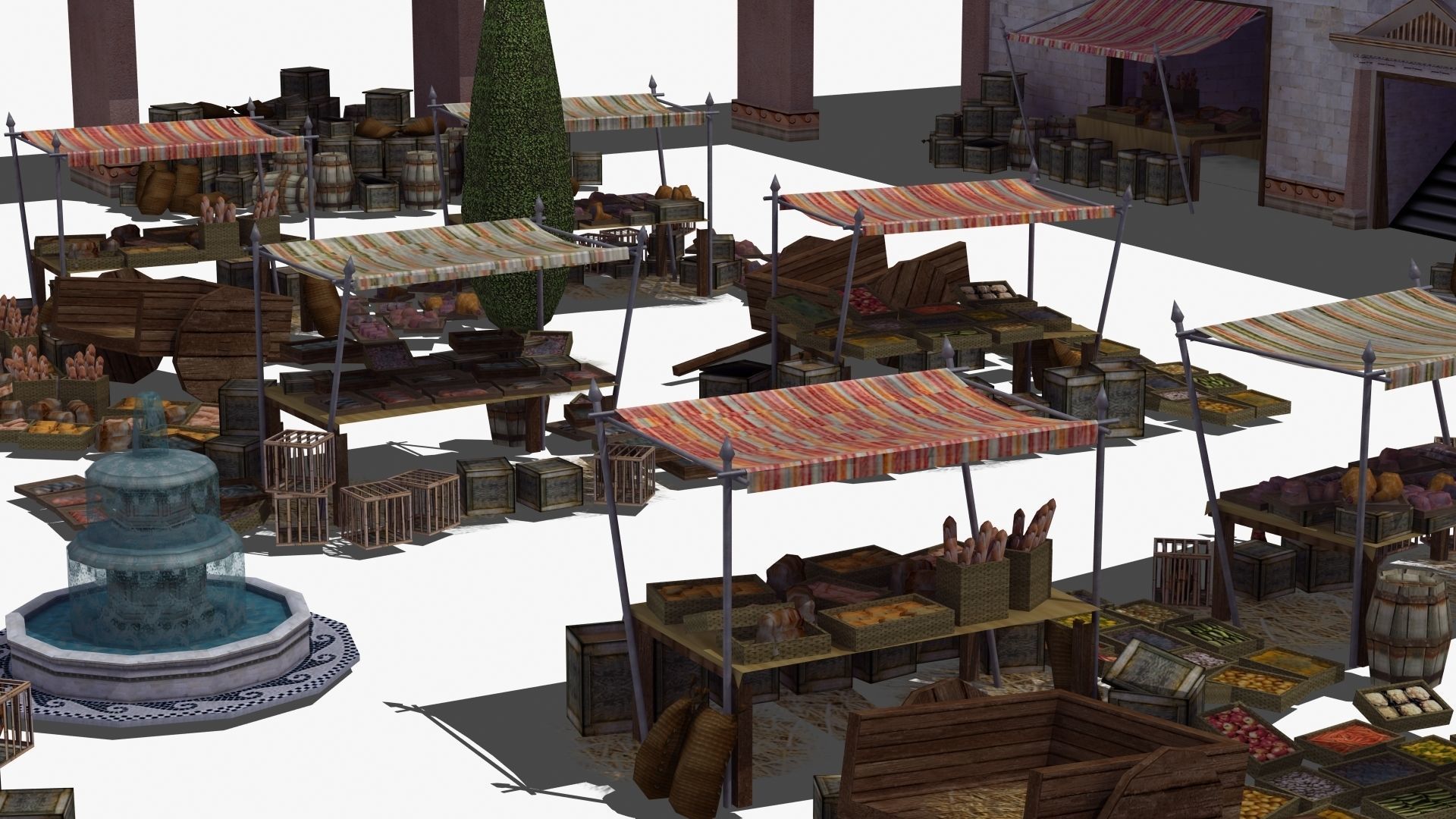 Ancient Marketplace 3D model | CGTrader