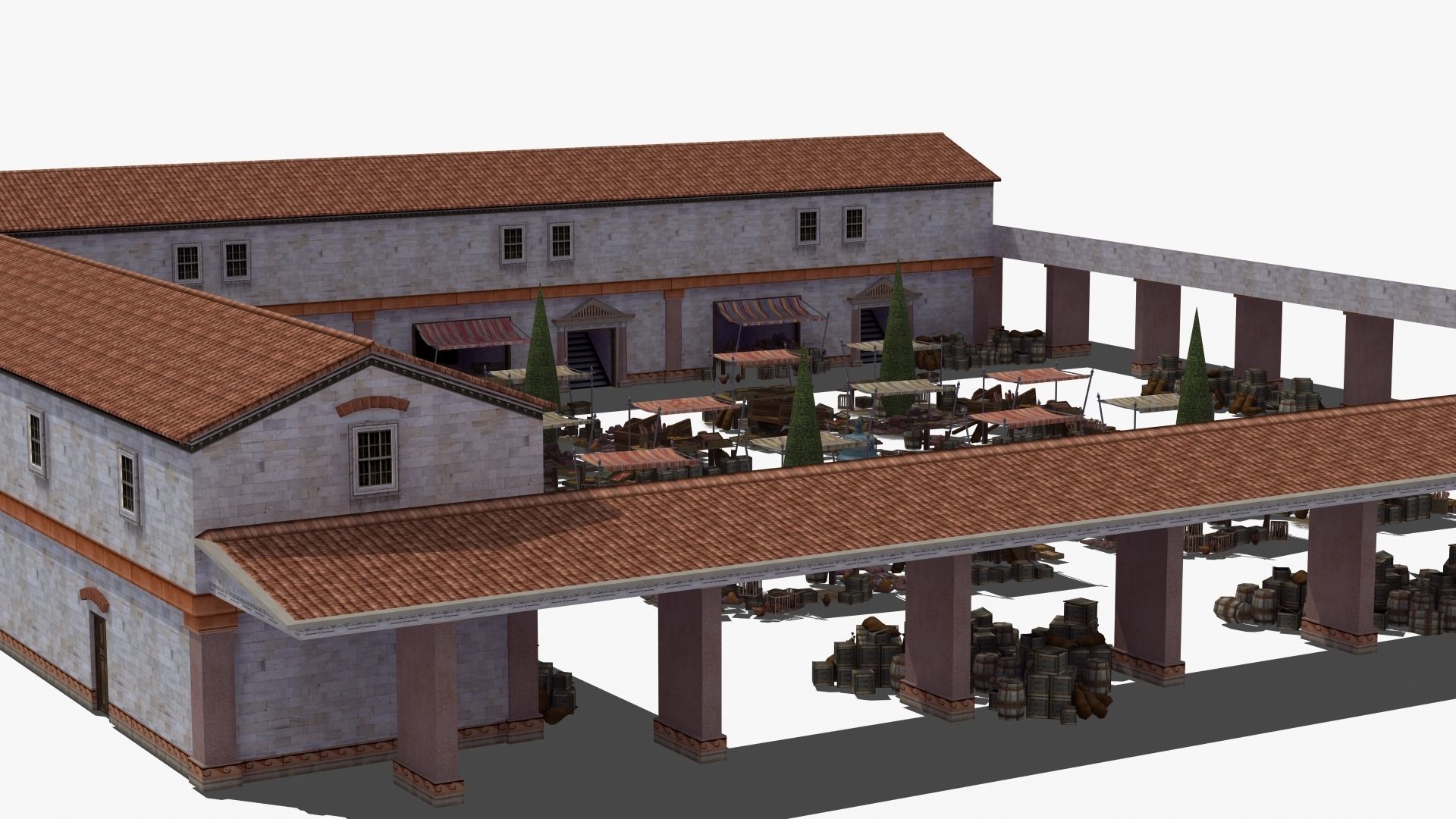Ancient Marketplace 3D model | CGTrader