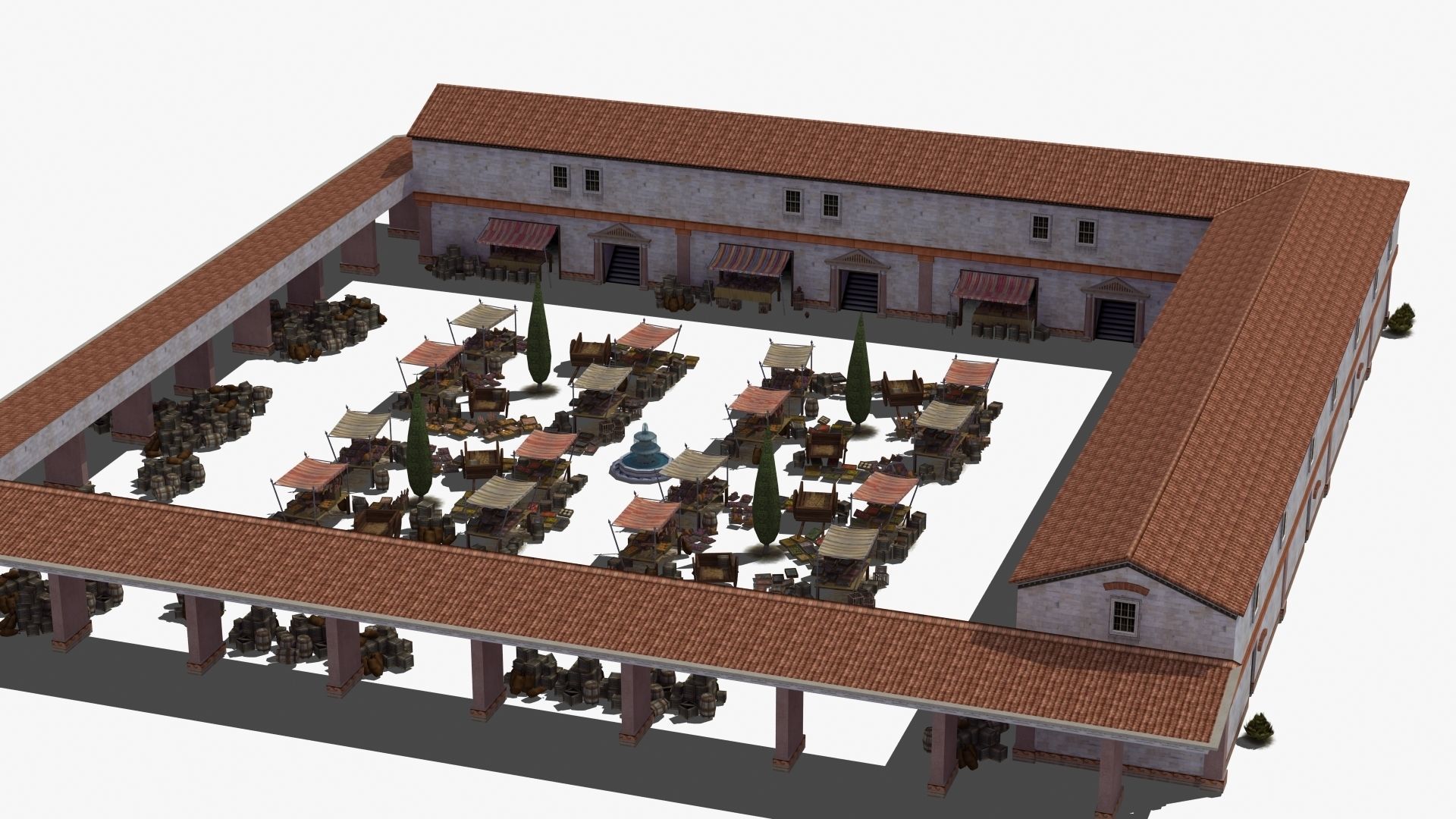 Ancient Marketplace 3D model | CGTrader