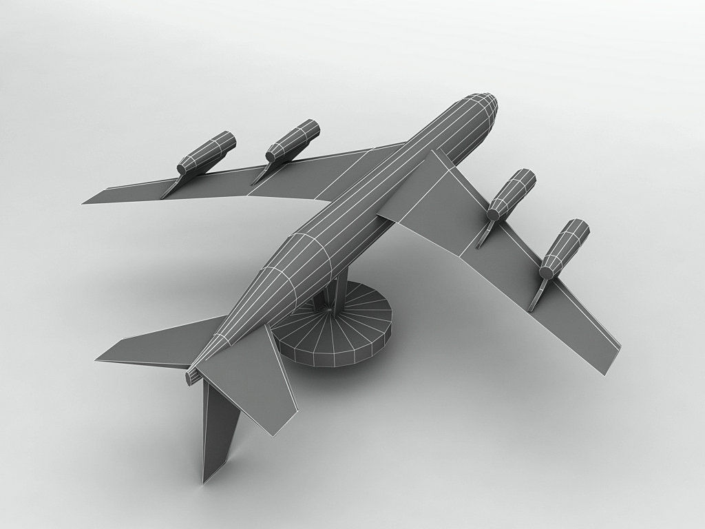 3D model E-3 Sentry AWACS Aircraft LOW VR / AR / low-poly | CGTrader