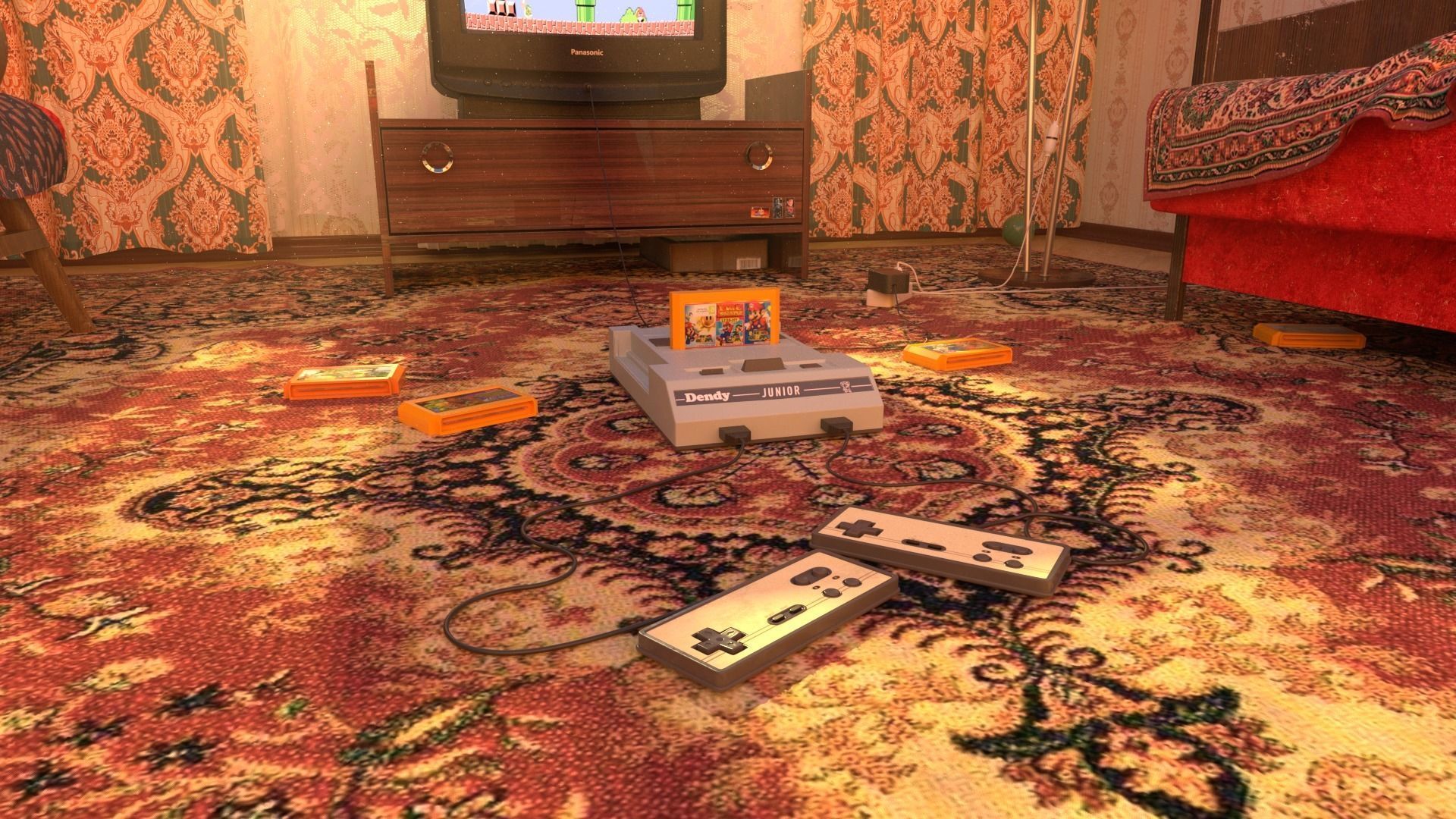 Console dendy 3D model | CGTrader