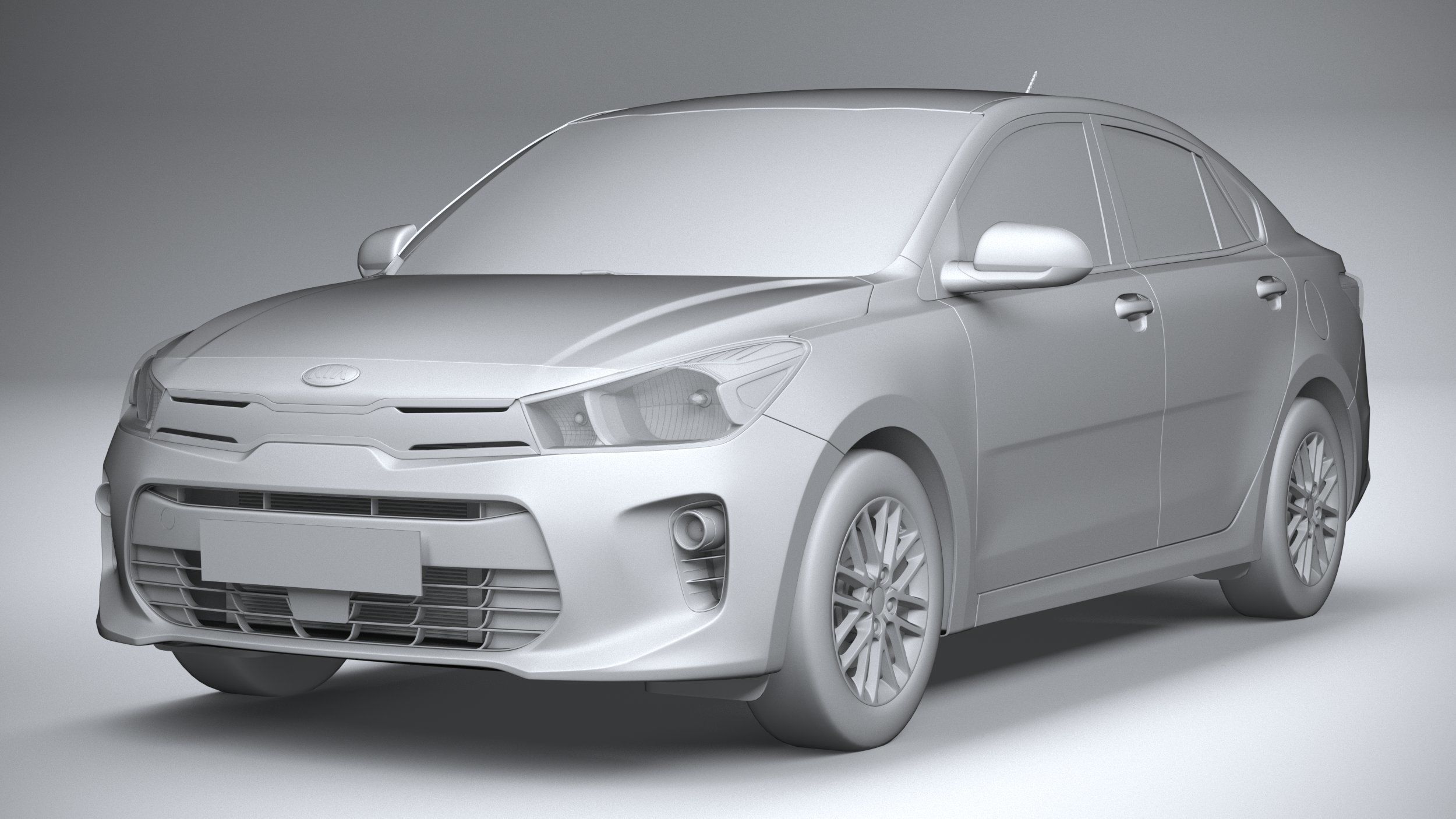 Kia Rio Sedan 2018-2020 3D model | CGTrader