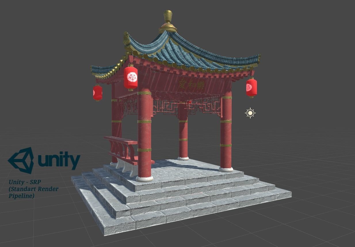 3D model Traditional Japanese Gazebo VR / AR / low-poly | CGTrader