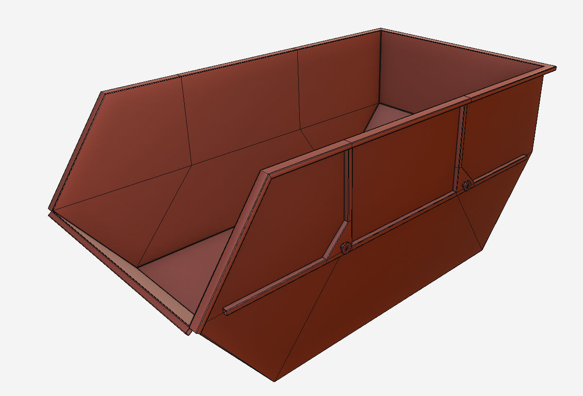 3D model Steel dumpster 8 cubic meters VR / AR / low-poly | CGTrader