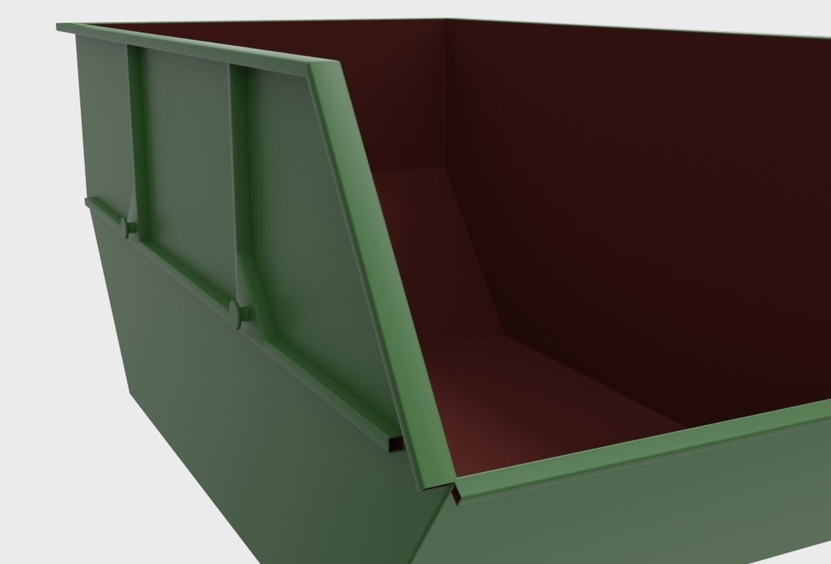 3D model Steel dumpster 8 cubic meters VR / AR / low-poly | CGTrader