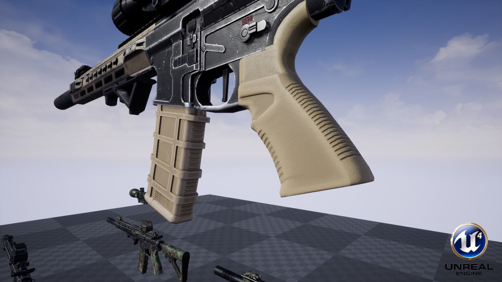 3D model Modular Combat Rifle-Carbine Variant VR / AR / low-poly | CGTrader