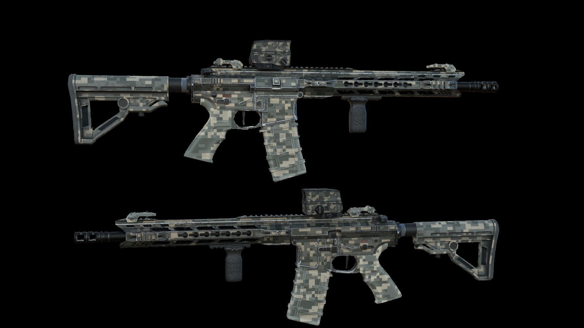 3D model Modular Combat Rifle-Carbine Variant VR / AR / low-poly | CGTrader