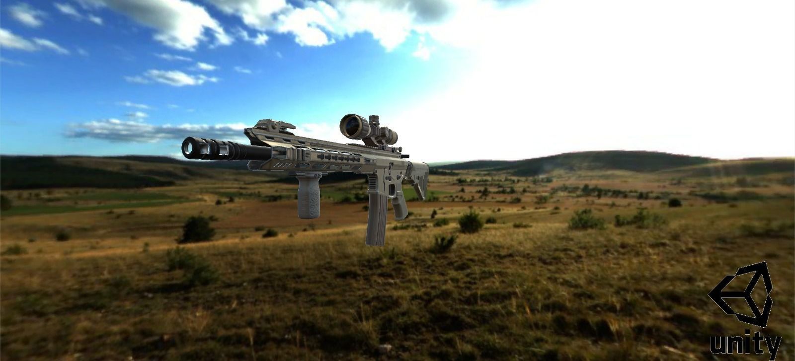 3D model Modular Combat Rifle-Carbine Variant VR / AR / low-poly | CGTrader