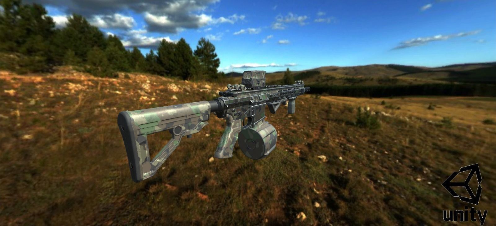 3D model Modular Combat Rifle-Carbine Variant VR / AR / low-poly | CGTrader