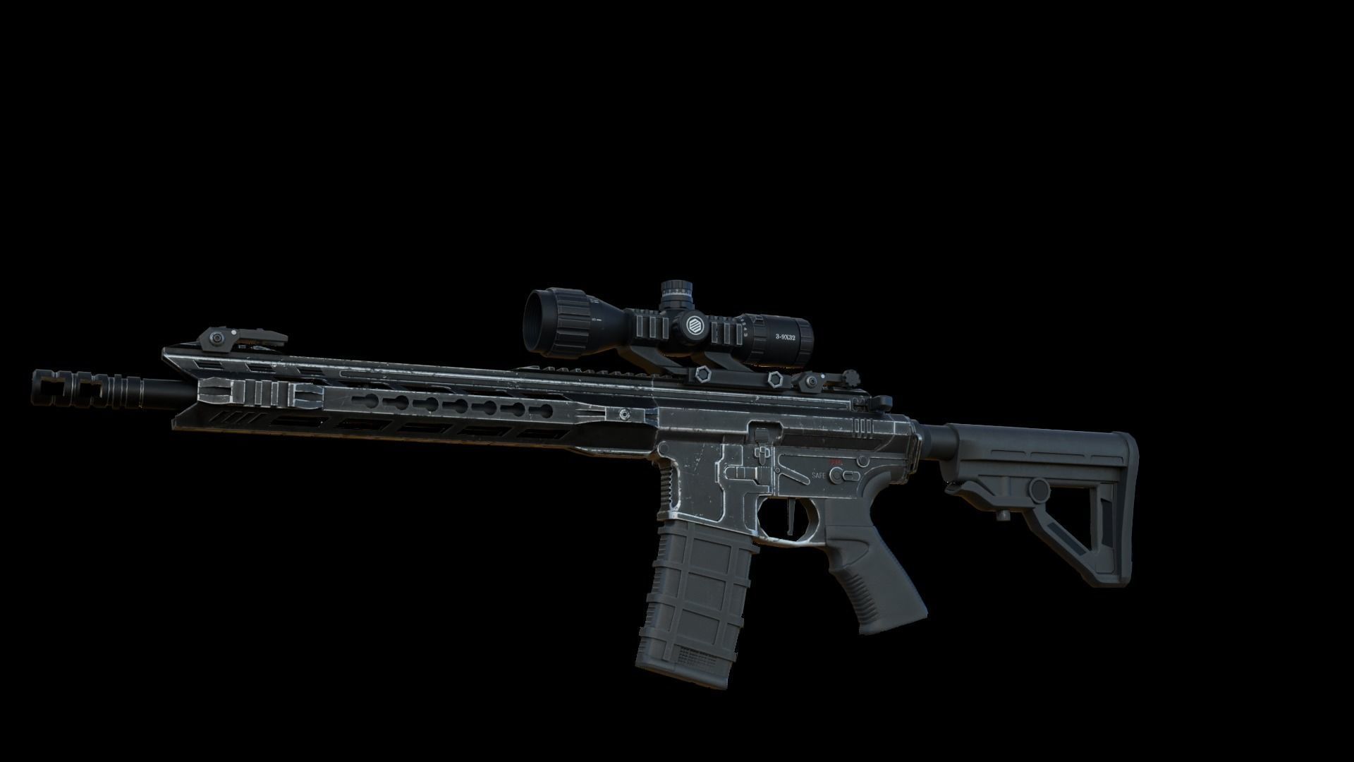 3D model Modular Combat Rifle-Carbine Variant VR / AR / low-poly | CGTrader