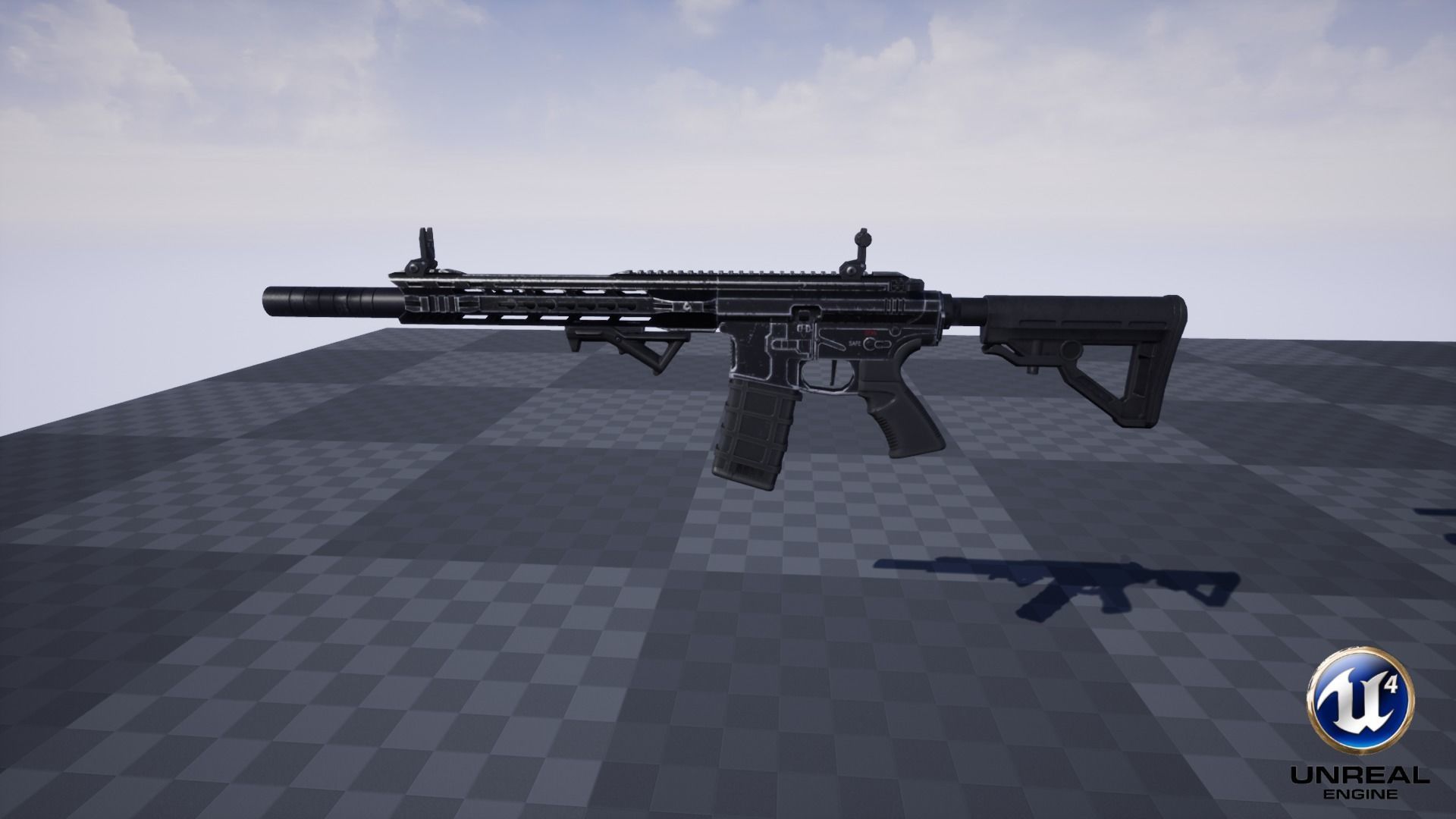 3D model Modular Combat Rifle-Carbine Variant VR / AR / low-poly | CGTrader