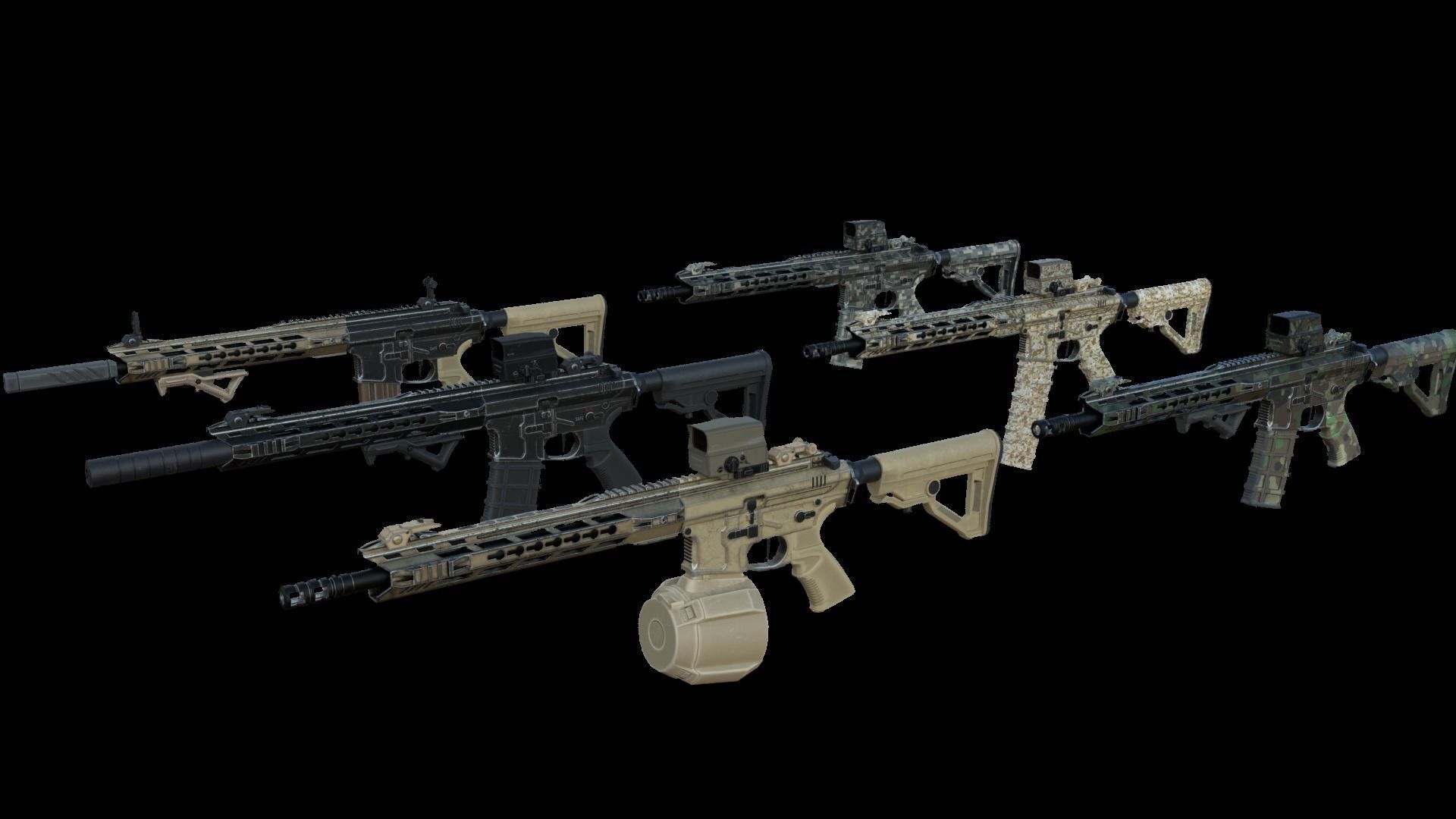 3D model Modular Combat Rifle-Carbine Variant VR / AR / low-poly | CGTrader