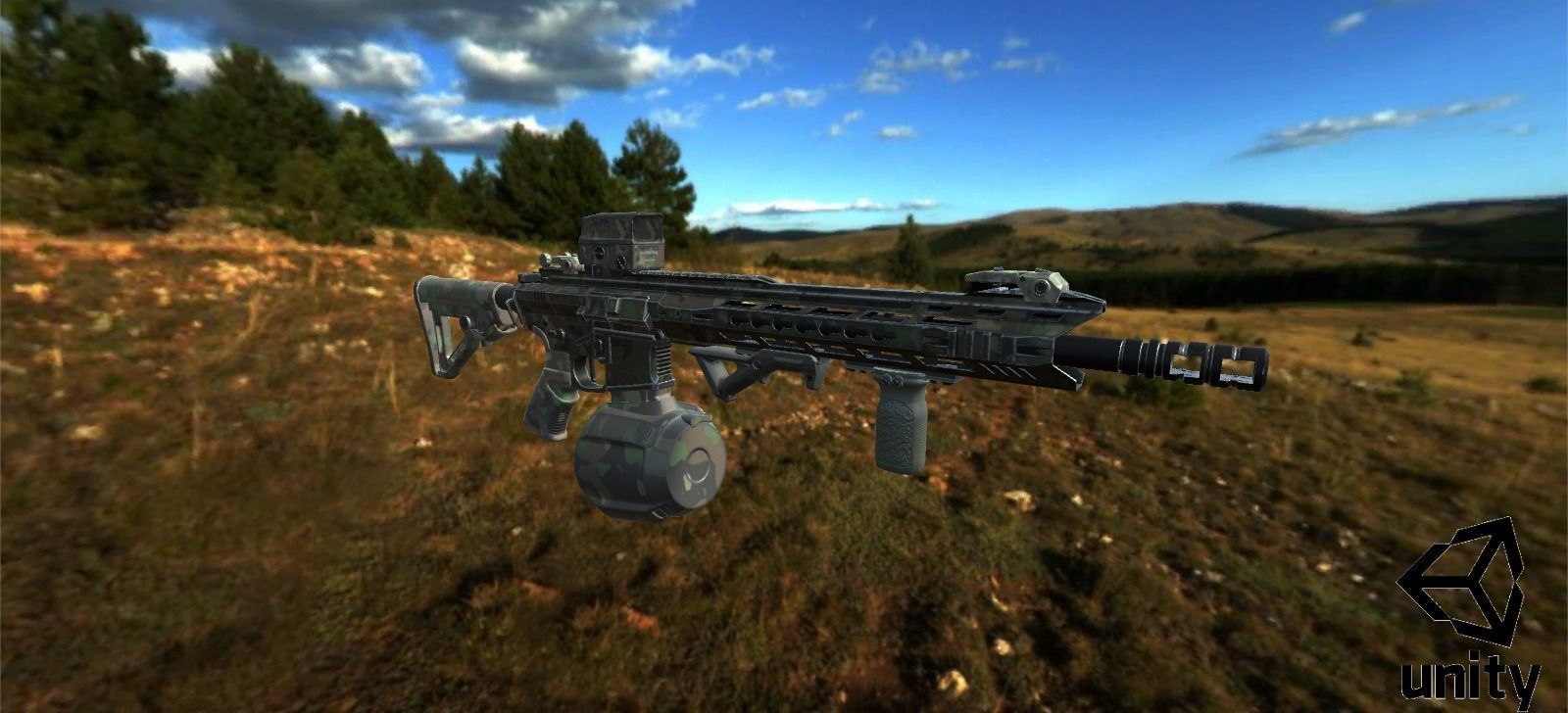 3D model Modular Combat Rifle-Carbine Variant VR / AR / low-poly | CGTrader