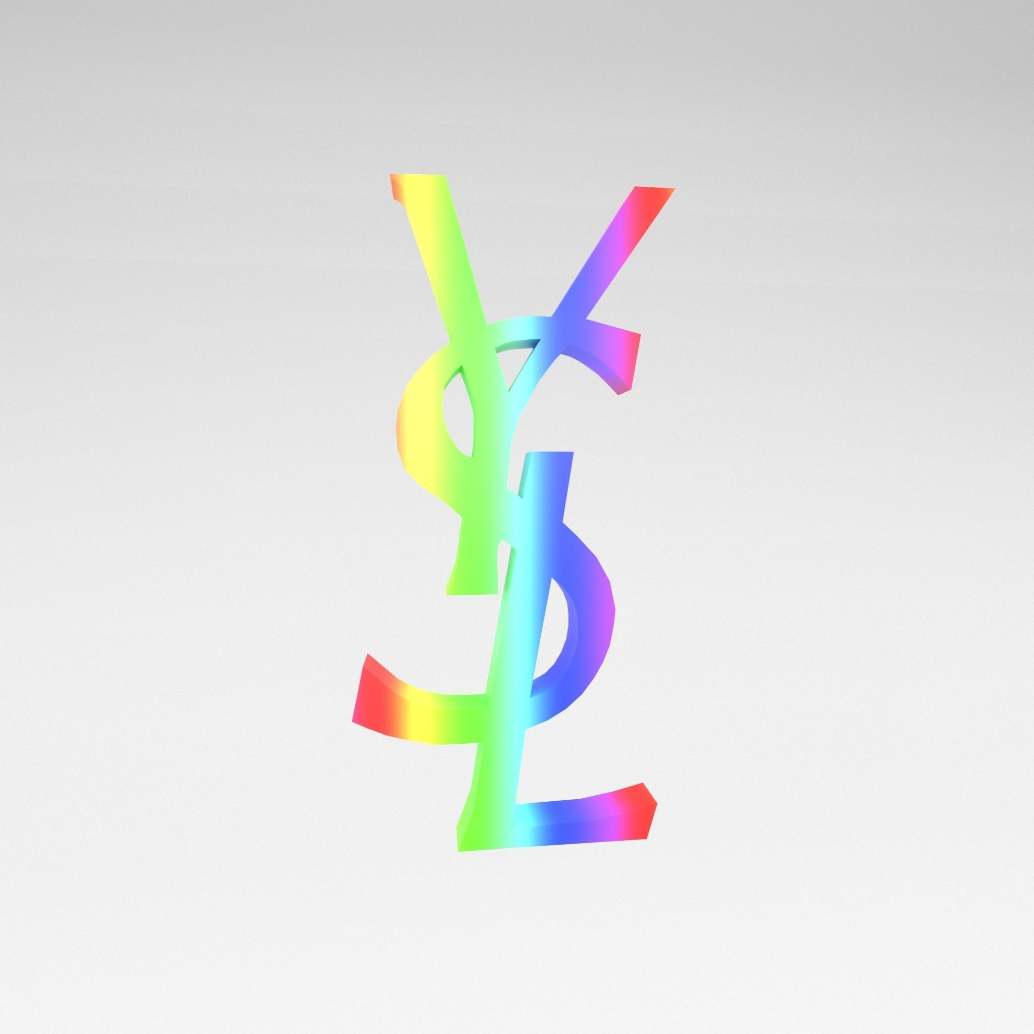 YSL Logo v1 014 free VR / AR / low-poly 3D model | CGTrader