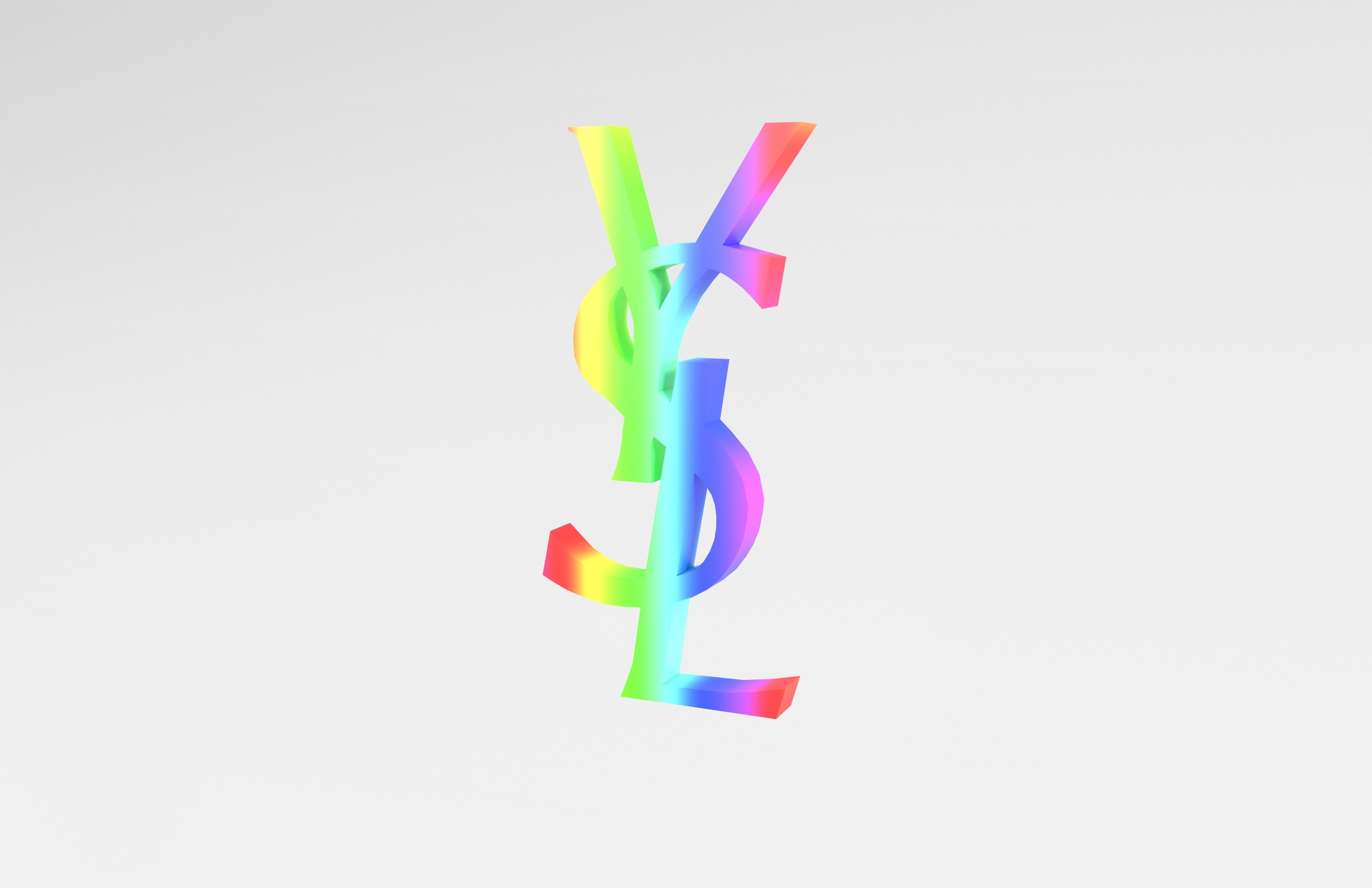 YSL Logo v1 014 free VR / AR / low-poly 3D model | CGTrader