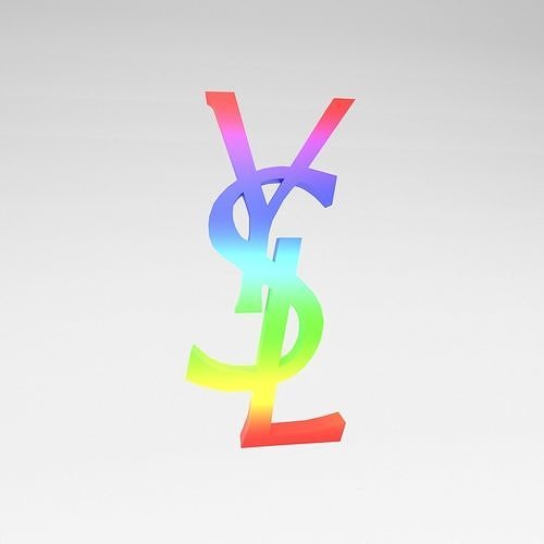 YSL Logo v1 015 free VR / AR / low-poly 3D model | CGTrader