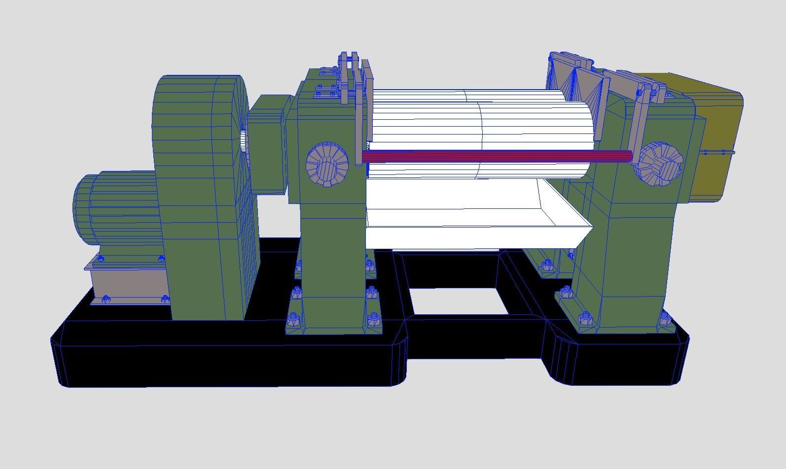 3D model Machine - Two Roll Rubber Mill VR / AR / low-poly | CGTrader