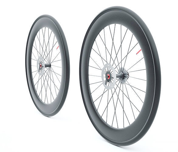 Carbon wheels road bike disc 3D model | CGTrader