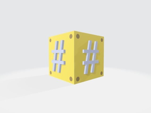 hashtag box free 3D model 3D printable | CGTrader