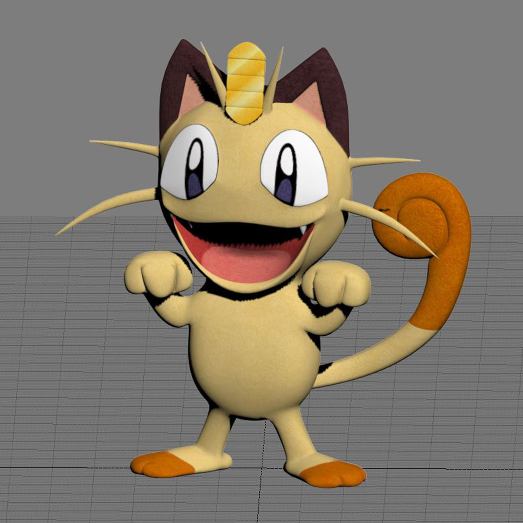 Meowth Pokemon 3D model | CGTrader