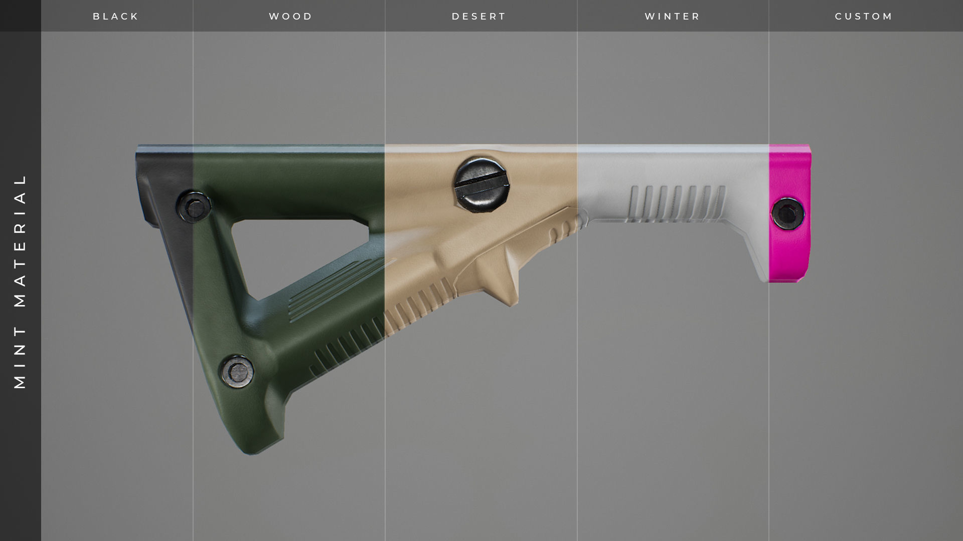 3D model Angled Grip - FPS Gun Attachment for Unreal Engine VR / AR / low-poly | CGTrader
