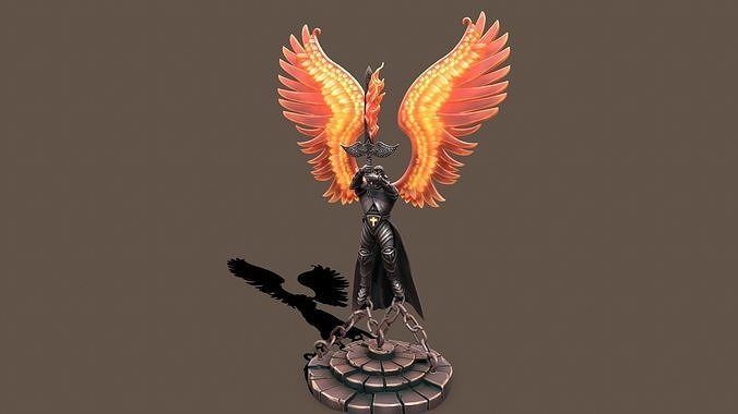 3D model Statue archangel VR / AR / low-poly | CGTrader
