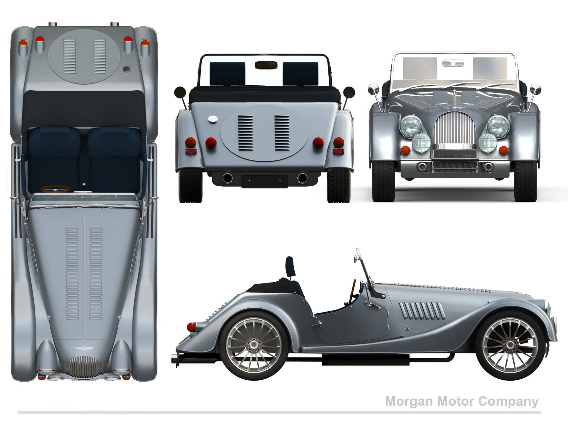 Morgan Motor Company 3D model rigged | CGTrader