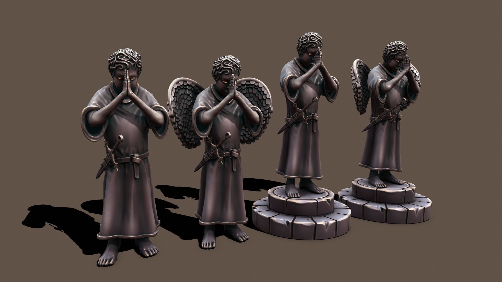 3D model Dark Statues VR / AR / low-poly | CGTrader