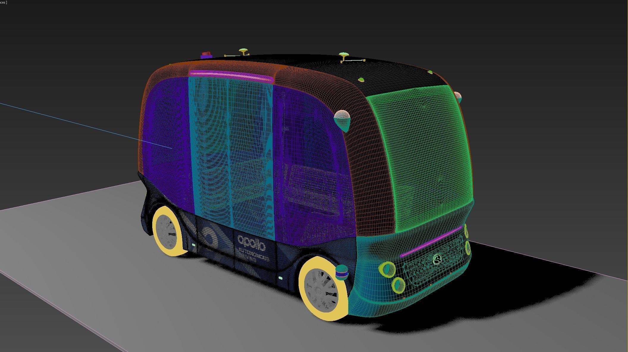 Driverless vehicle 3D model | CGTrader