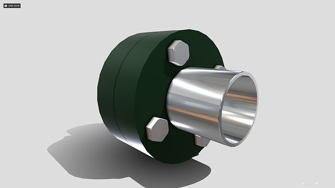 3D model Machine - Pipe Flange VR / AR / low-poly | CGTrader