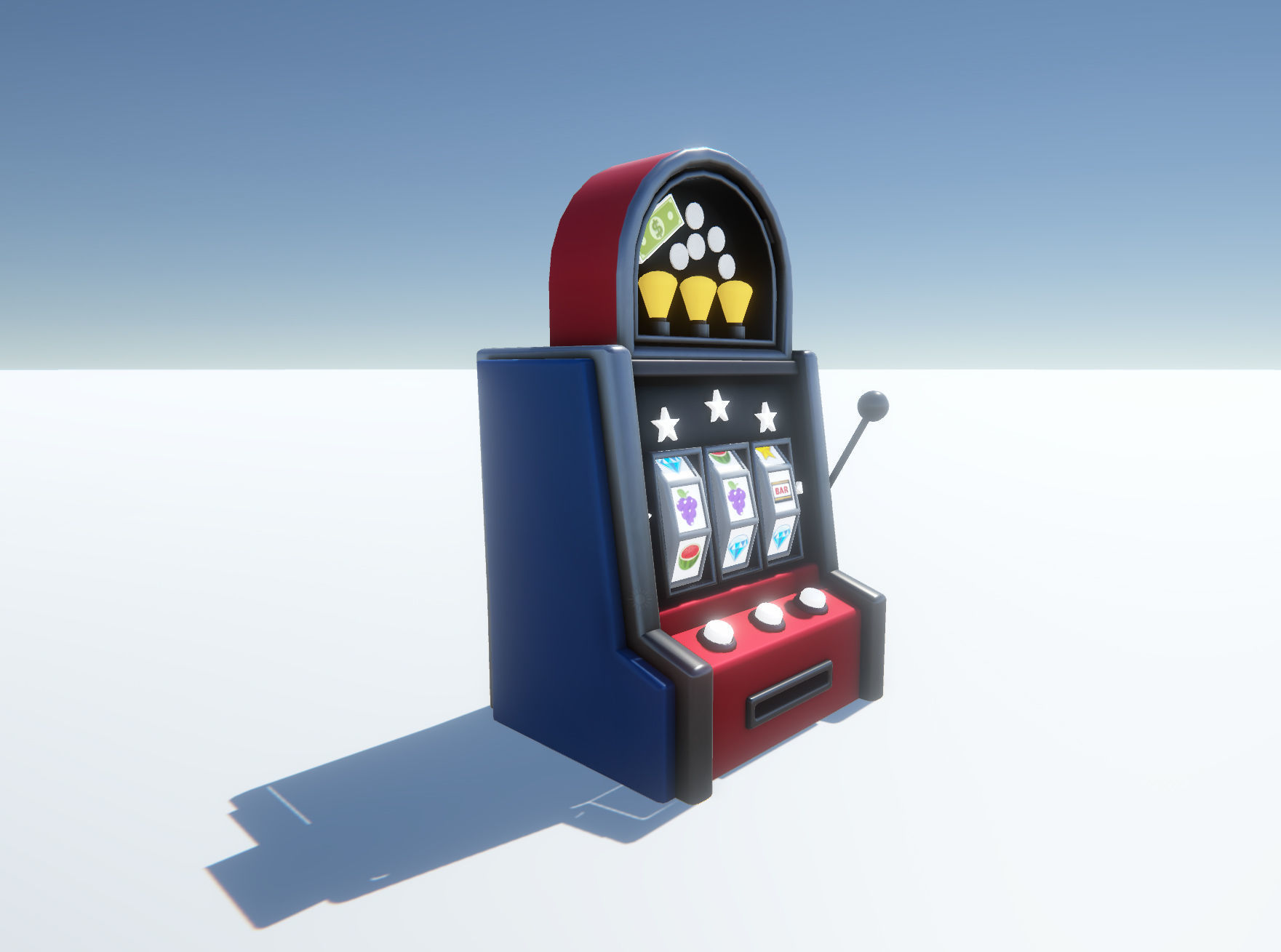 3D model Slot Machine VR / AR / low-poly | CGTrader