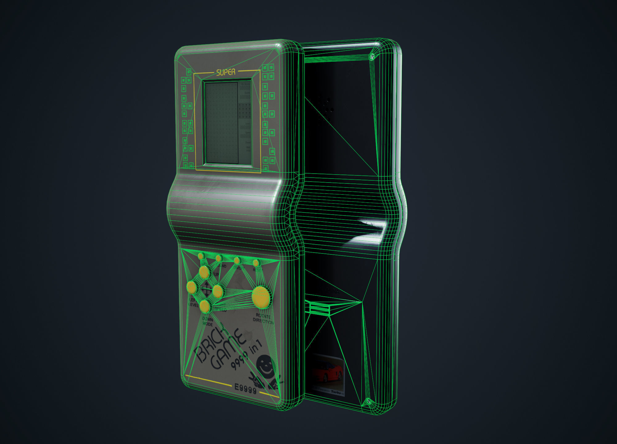 3D model Tetris game portable console VR / AR / low-poly | CGTrader