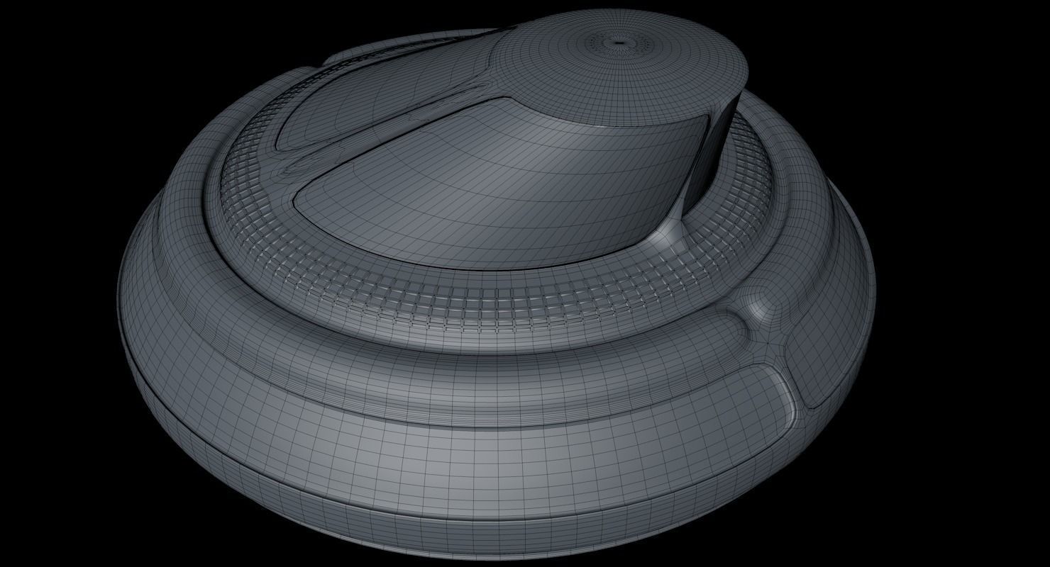 SpaceShip futuristic toilet with lights on top free 3D model | CGTrader