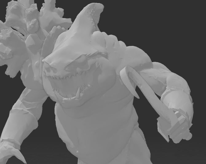 megalodon yetis - ogor mawtribes - dynamic pose 3D model 3D printable ...