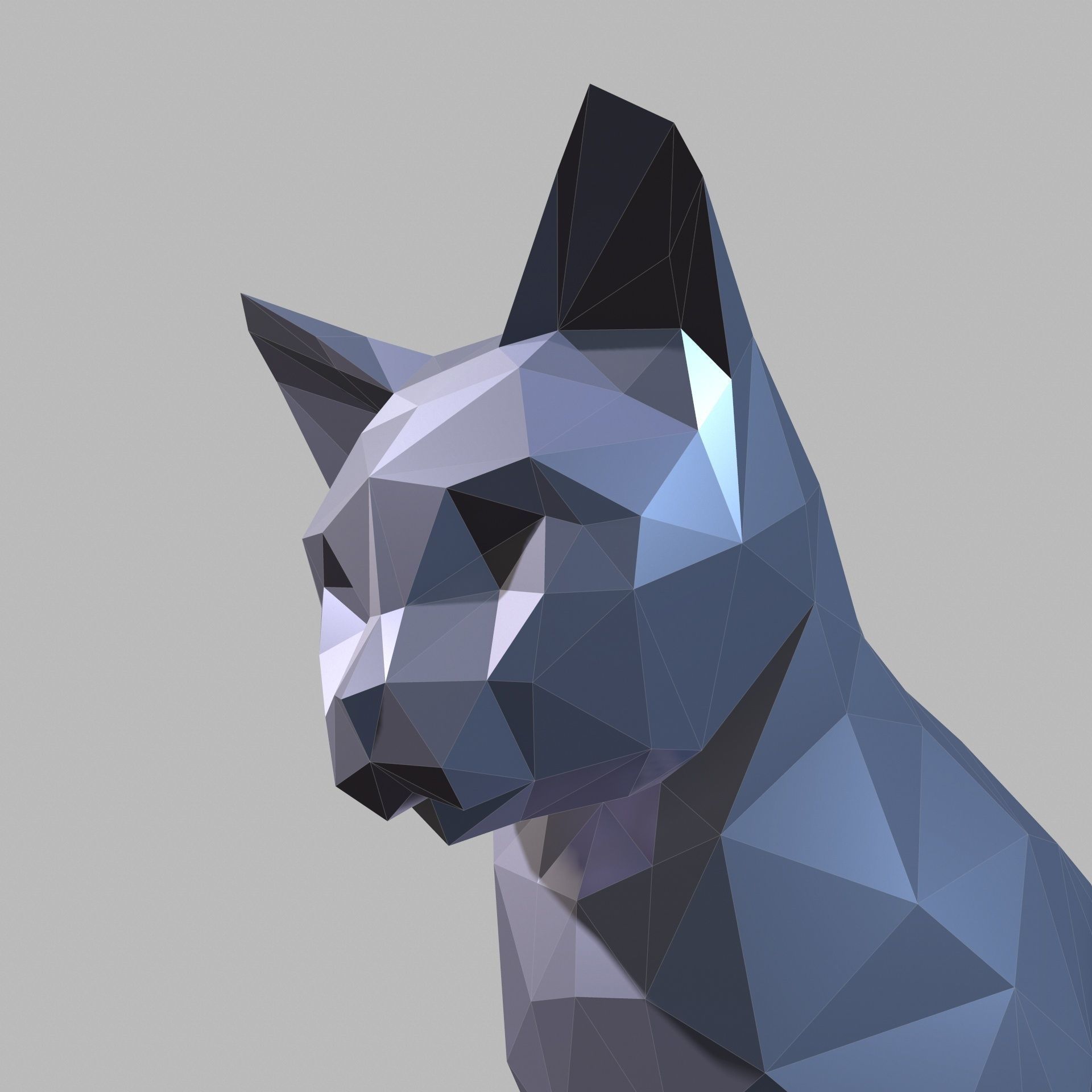 3D model cat stylized model VR / AR / low-poly | CGTrader
