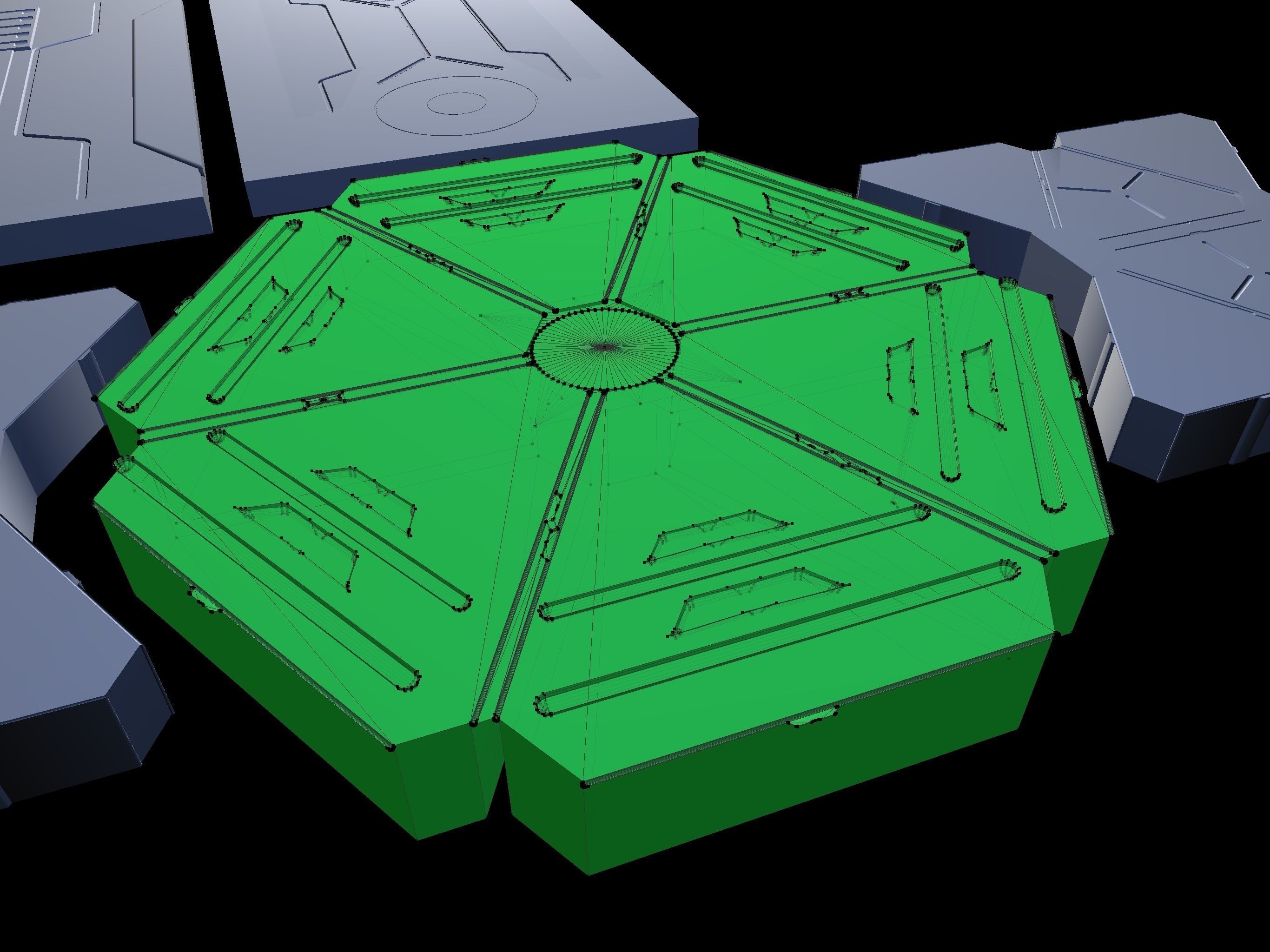 sci fi paneling 3D model | CGTrader