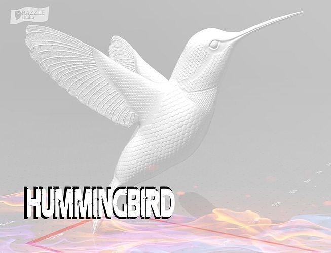 Elegant hummingbird 3D model 3D printable | CGTrader