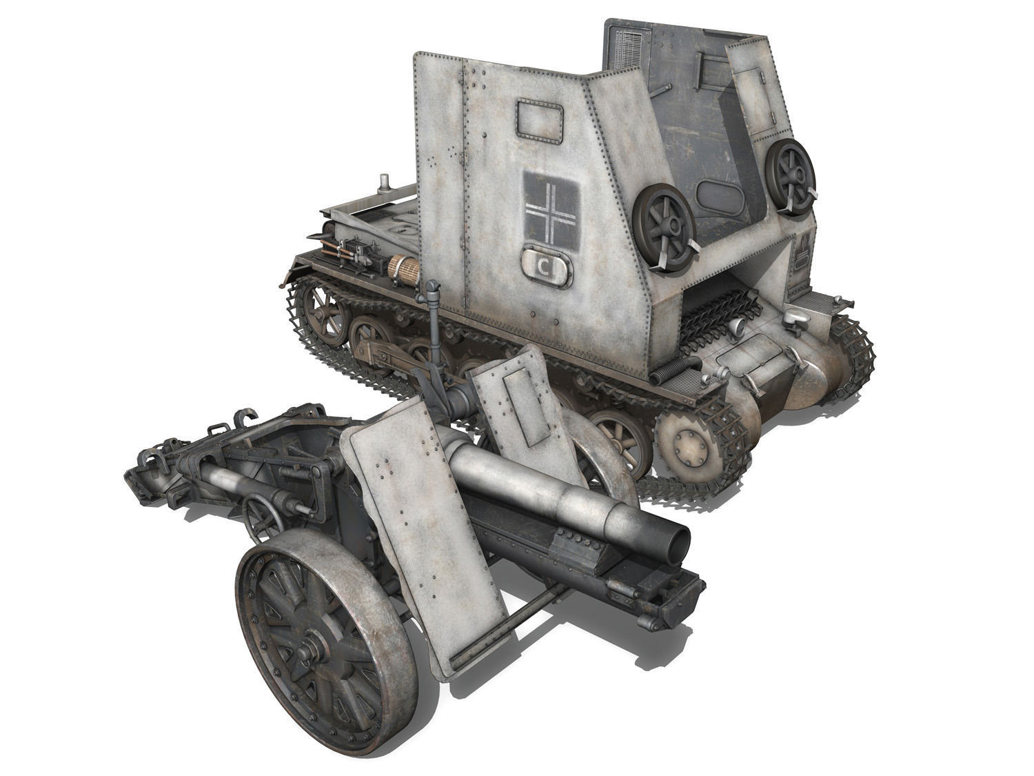 Sturmpanzer1 - Bison - 5PzDiv 3D model | CGTrader