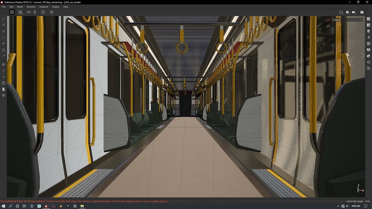 3D model JR 323 Japan Commuter Train 3D Model Full Set VR / AR / low ...