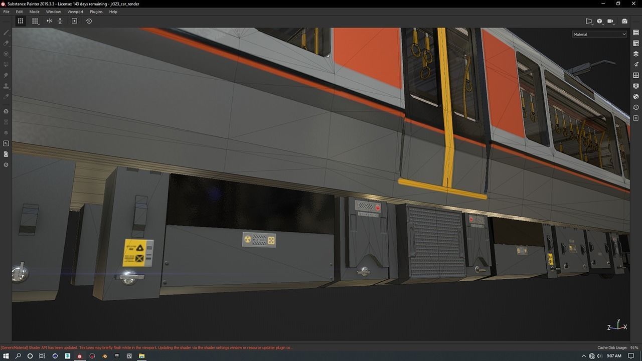 3D model JR 323 Japan Commuter Train 3D Model Full Set VR / AR / low ...