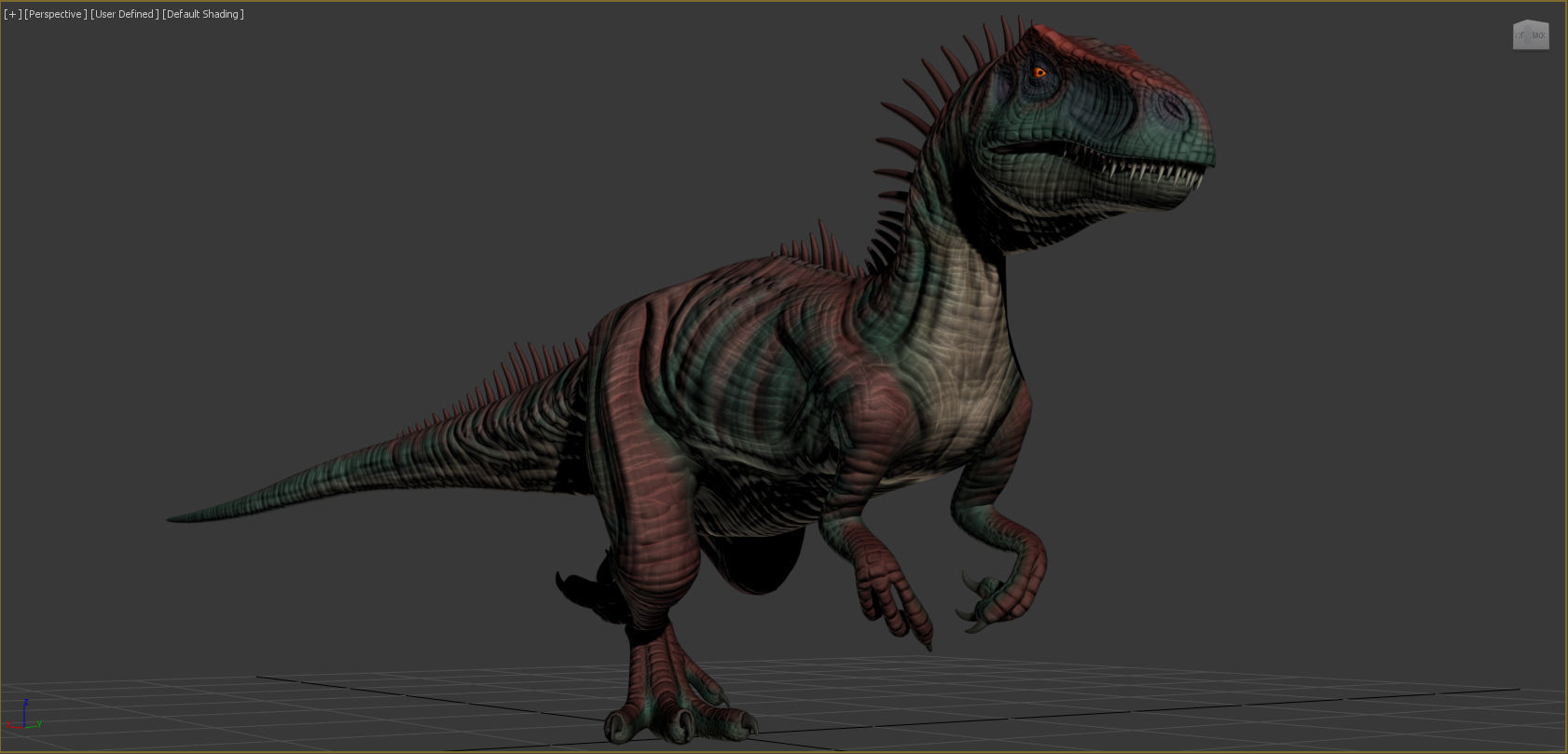 3D model Allosaurus Dinosaur Rig and Animations VR / AR / low-poly ...