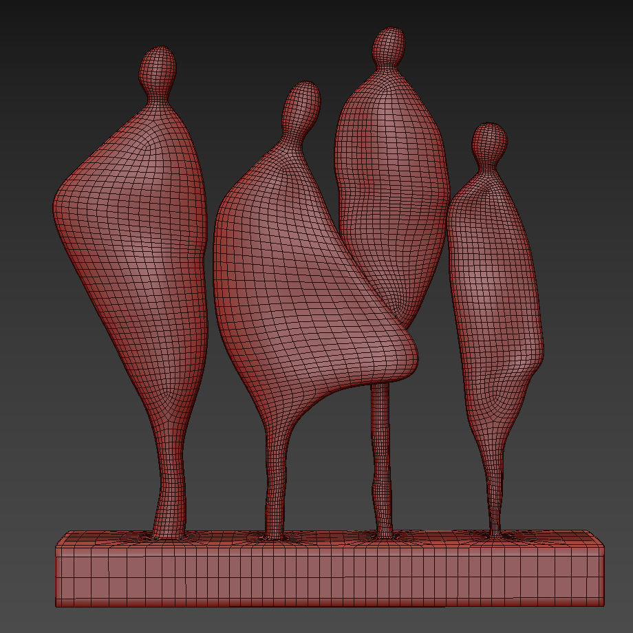 Team Sculpture 3D model | CGTrader