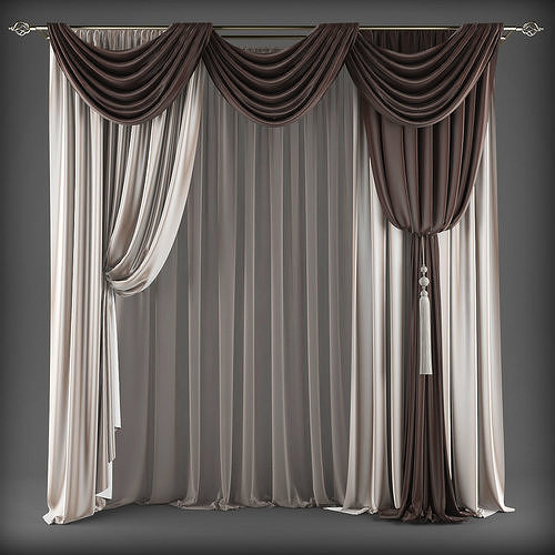 3D model Curtain VR / AR / low-poly | CGTrader