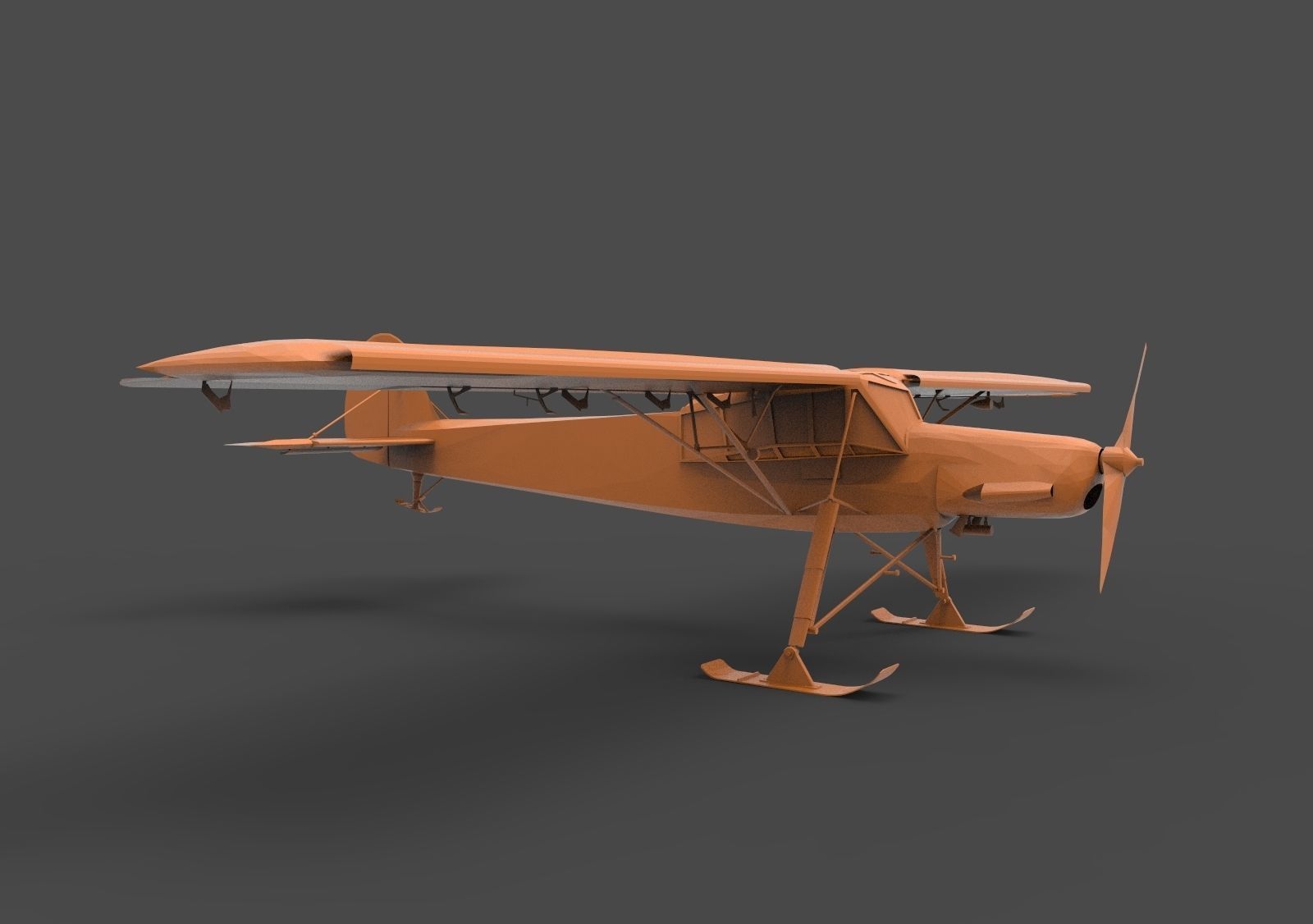 fieseler fi 156 storch winter 3D model 3D printable | CGTrader