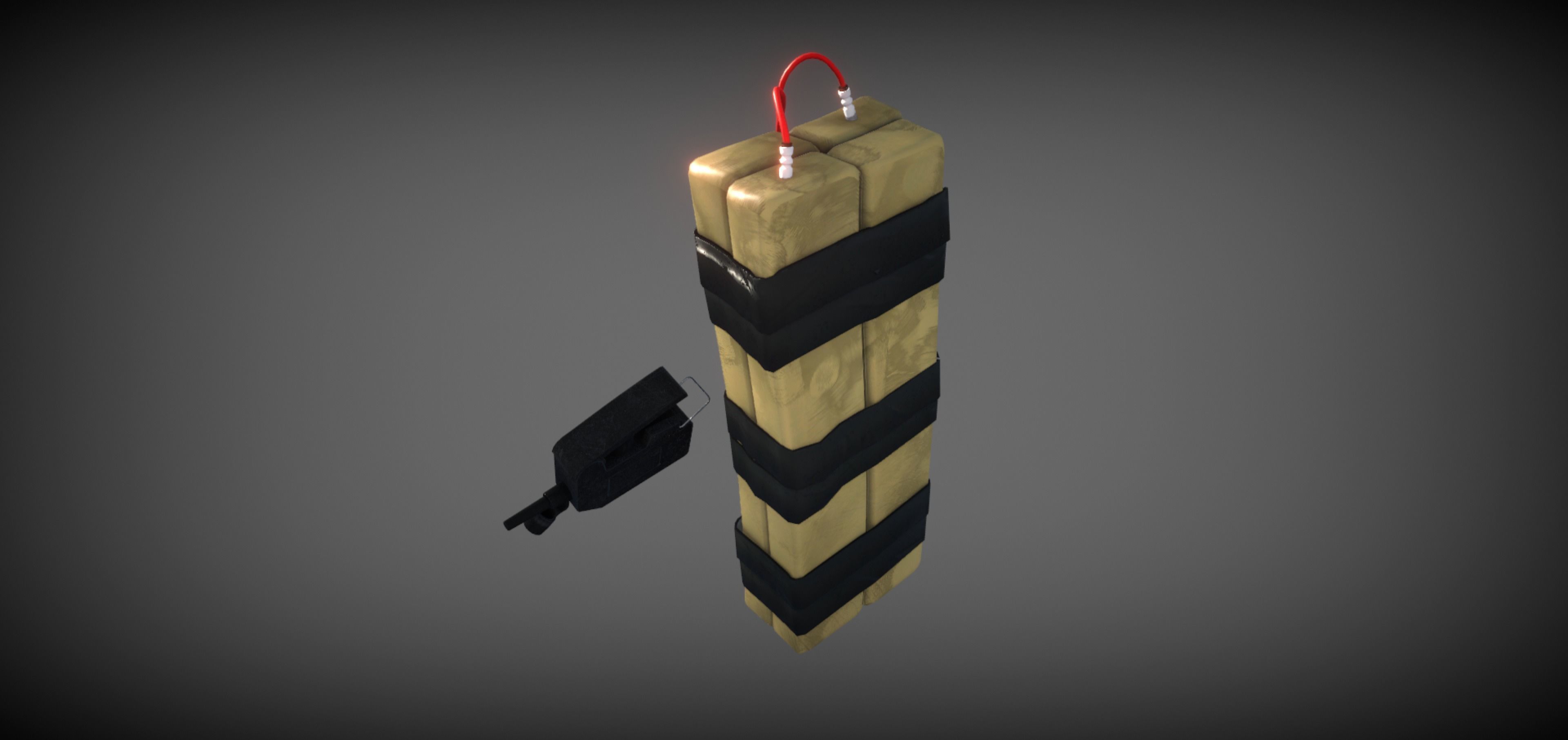 3d Model C 4 C4 Explosive Vr Ar Low Poly Cgtrader