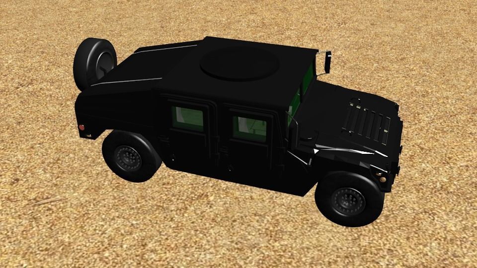 Humvee army truck simulator 3D model | CGTrader