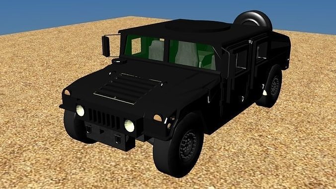 Humvee army truck simulator 3D model | CGTrader