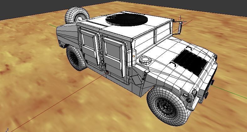 Humvee army truck simulator 3D model | CGTrader